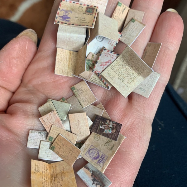 Vintage Authentic Mail and Letters 1/12 Dollhouse Miniature Printable ...