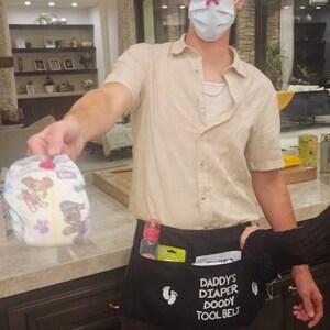 Daddy on Duty Diaper Duty Tool Belt Doody New Dad Gift Gag Baby Shower ...