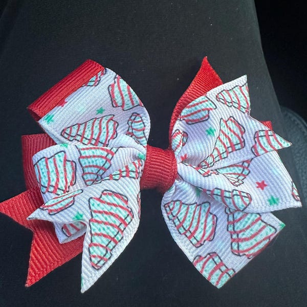 Red Plaid Bow, Christmas Plaid Hair Bow, Christmas Hair Bow, Girls Hair ...
