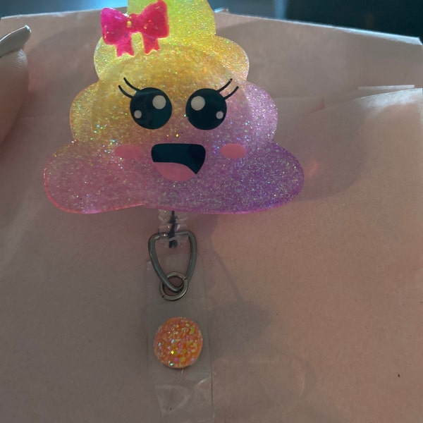 Happy Rainbow Poop ID Badge Reel-gastroenterologist Badge Reel- GI ...