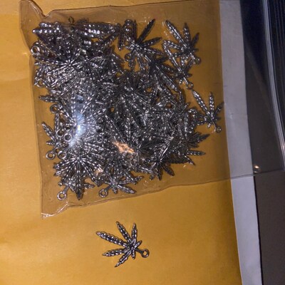 Weed Charms Pot Leaf Pendant Beads up to 12 Pcs Antique - Etsy