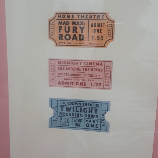 Personalised Cinema Ticket Print | Unique Gift for Film Fans | Vintage ...