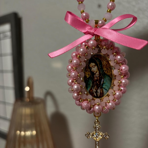 Virgin Mary Car Charm,car Decoration, Car Accessories, Rearview Mirror ...