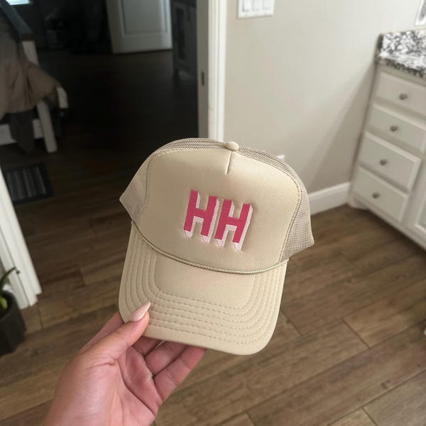Personalized Initials, City, Letters Embroidered Foam Trucker Hat ...