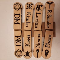 Custom RPG Player Initiative Trackers Clip-on Name Tags for Player ...