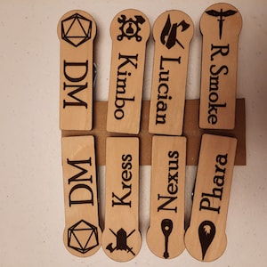 Custom RPG Player Initiative Trackers Clip-on Name Tags for Player ...