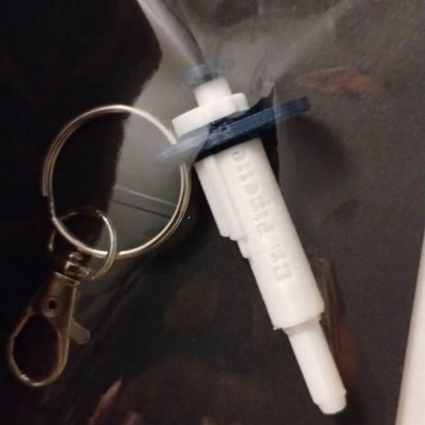 3d-printed Pipette Keychain (cloud White) - Etsy