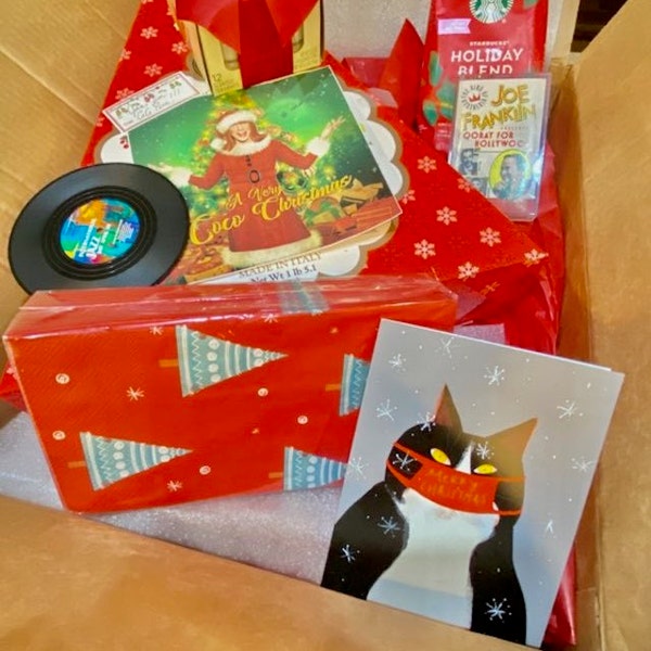 Merry Christmas Cat Mask Card - Etsy