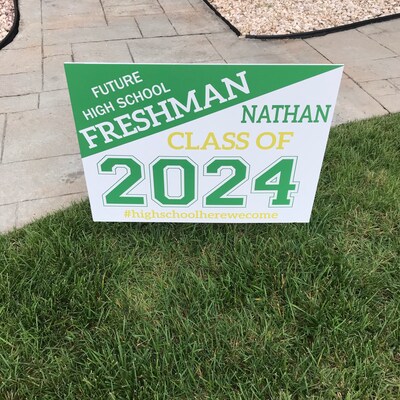 8th Grade Signs, Graduation Yard Sign, High School Graduation Lawn ...