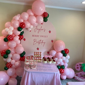 Berry First Birthday Decal Happy Birthday Party Backdrop First Birthday ...