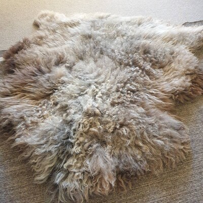 Gotland Sheepskin.curly Sheepskin Natural Tanned Handmade Sheepskin ...