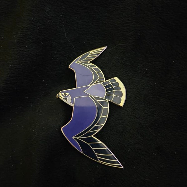Peregrine Falcon Hard Enamel Pin | Falcon Pin | Art Deco | Bird Pin - Etsy