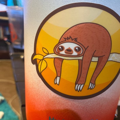 Sloth Sticker, Sloth Vinyl Decal, Waterproof Vinyl Sticker for ...