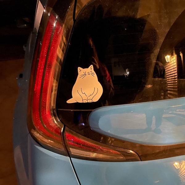 Fat Cat Vinyl Decal Sticker Cat Love Sticker for Hydro Flask, Kitty ...