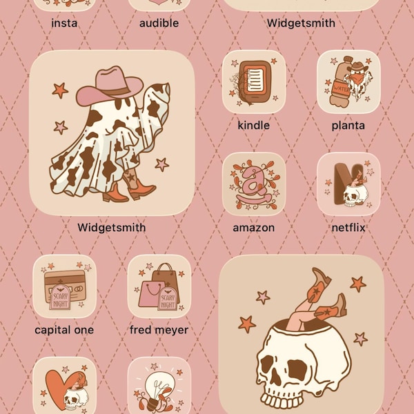 Western Icons Halloween Cute Ghosts App Icons for Ios 14 Halloween Fall ...