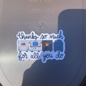 Thank You Mailbox Decal New, Mailman Sticker, Mailman Gift, Mailbox ...