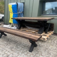 Rustic Solid Oak Beam Coffee Table - Etsy UK