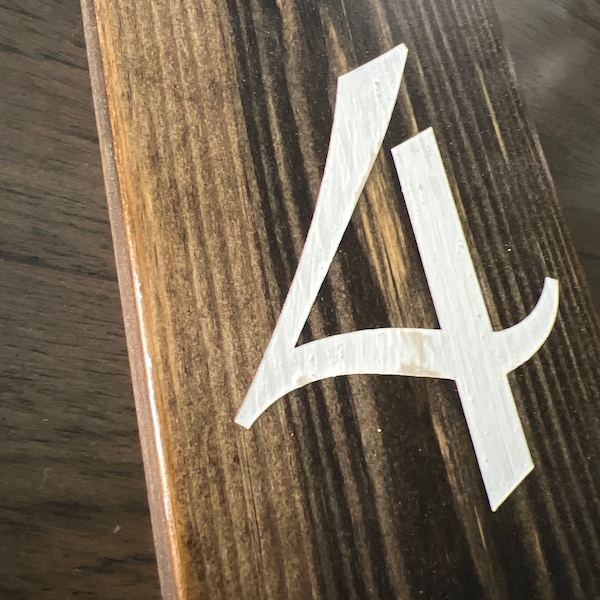 Wooden Table Numbers, Rustic Wedding Table Numbers Self Standing ...