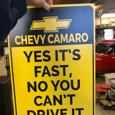 Fast Car Sign, Chevy Camaro Sign, Chevy Logo Sign, Camaro Lover Gift ...