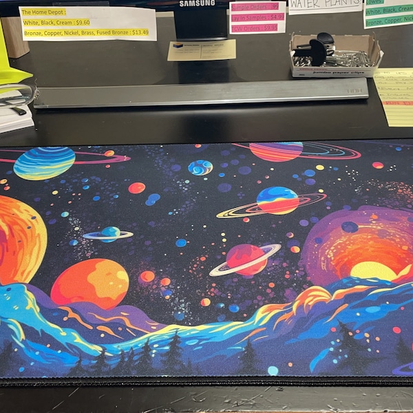 Galactic Explorer Desk Pad: Planet & Starry Space Desk Mat - Etsy