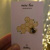 Mini Bee Pin, Tiny Gold Hard Enamel Honeybee Lapel Pin Badge, Nature ...