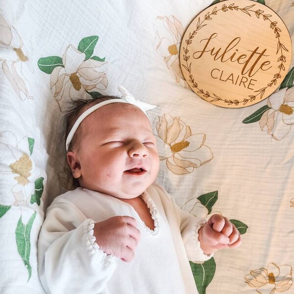 Custom Baby Name Announcement, Baby Shower Gift, Newborn Name ...