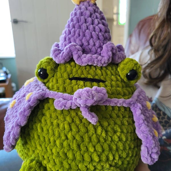 Jumbo Wizard Frog Crochet Pattern / Chunky Crochet Wizard Mage / US PDF ...