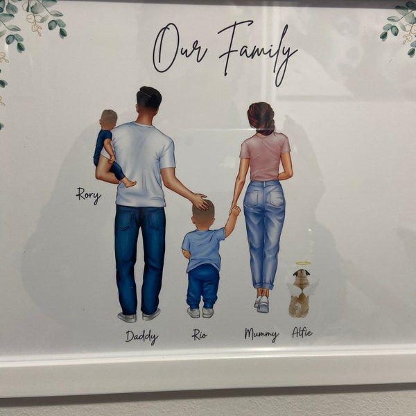 Personalised Family Print Custom Family Art Print Personalised Family ...