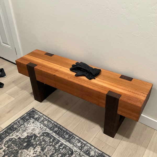 Modern Rustic Wood Bench, Dining Bench, Enteryway - Etsy