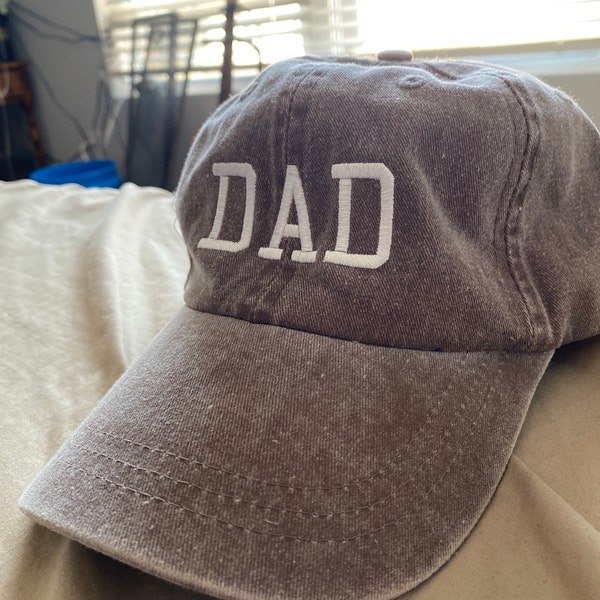 DAD Embroidered Dad Hat, Pigment Dyed Unstructured Hat, Baby ...