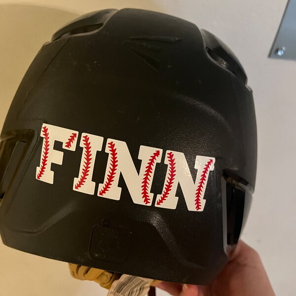 Baseball Name Sticker, Baseball Helmet Sticker, Waterproof Vinyl ...