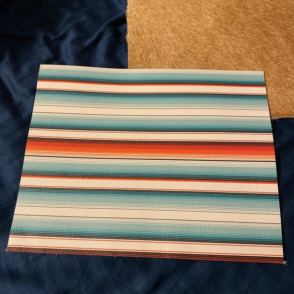 Serape Printed Leather Sedona Sarape Leather Sheets by Square Cowhide ...