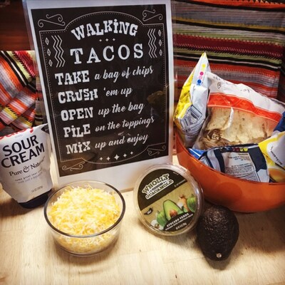 Walking Taco Sign Printable, Taco Bar Sign Instant Download, Taco Party ...