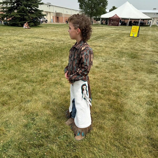 Custom Made Kid's Bronc/bull Riding Chaps/ New/ Custom Leather/ Rodeo ...