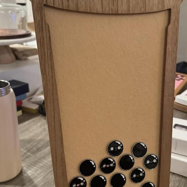 Boba Tea Bulletin Board - Rose Milk Tea - Natural Wood - Etsy