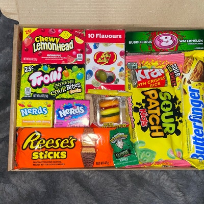 American Candy Box Hamper American Sweets and Chocolate Bar Gift Box ...