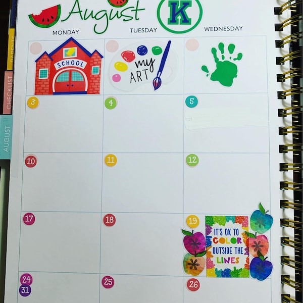 Monthly Date Dots Number Planner Stickers - Etsy