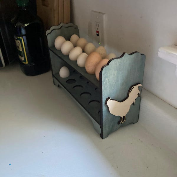 Fresh Egg Holder - Farmhouse Egg Stand - Chicken Decor - Gift for ...