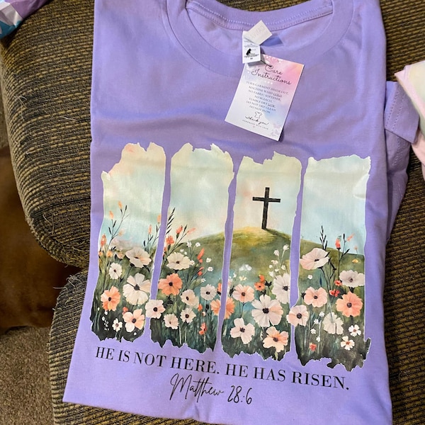 He is Risen Shirt, Brushstroke Shirt, True Christian Easter Shirt ...