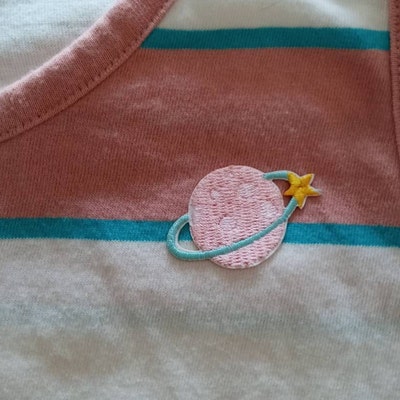 Planet Iron on Patch Planet Sew on Badge DIY Patch Cute UFO Embroidery ...