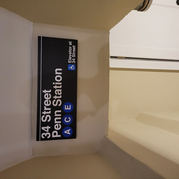 Times Square 42 Street Subway Station Sign Tall Version NQR Lines - Etsy