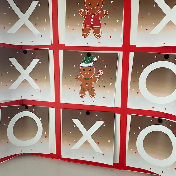Printable tic tac toe Gender Reveal Christmas | Digital printable ...