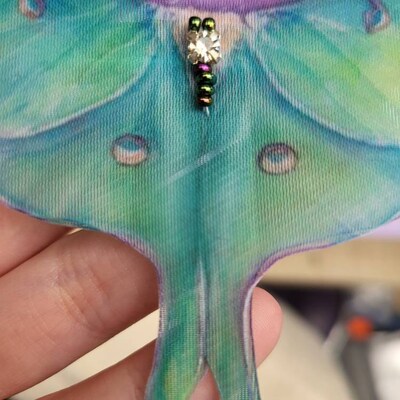 Silk Luna Moth Butterflies Hair Pins With Three-layer Wings - Etsy