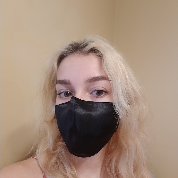 Anti-maskne Mask Hypoallergenic Face Mask 3 Layer 100% Mulberry Silk ...