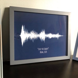 Custom Sound Wave Art Print Voice Wave Choose Your Colors up to 5 ...