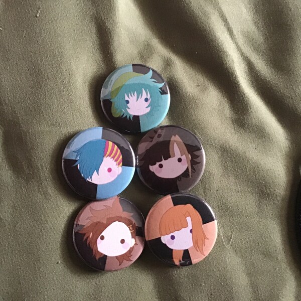 Super Chibi YTTD Buttons - Etsy