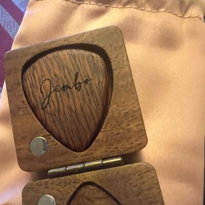 Custom Wooden Guitar Picks Box,personalized Guitar Pick Holder Storage ...