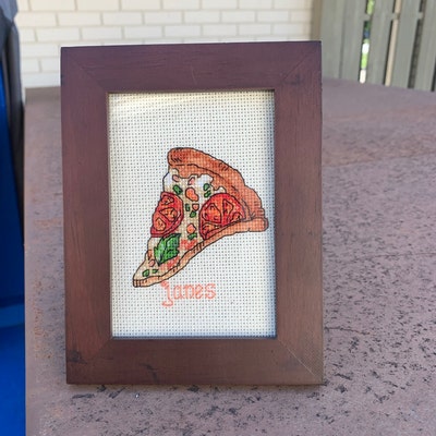 Cross Stitch Pattern pizza DMC Chart Needlepoint Embroidery Printable ...