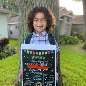 Back to School Sign, First Day of School Sign, 1st Day of School ...