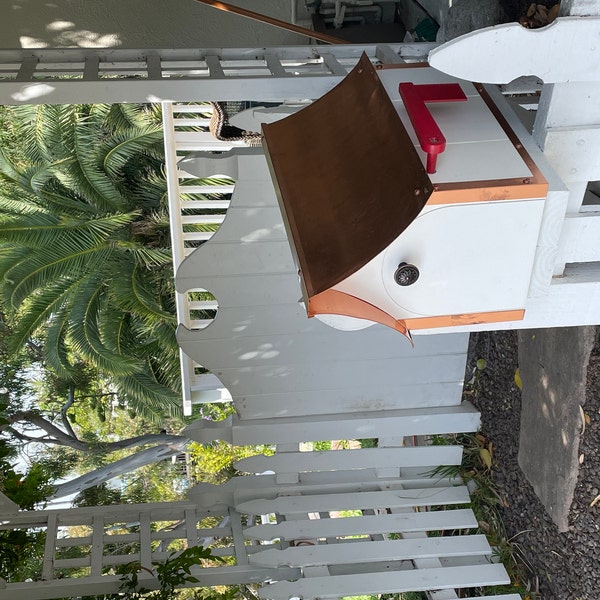 Stunning Mailbox With Copper Roof | Durable Vinyl Mailbox | EW-MBCV - Etsy